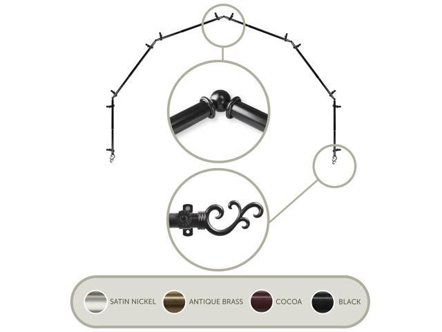 Click here for Mosey 13/16 inch 6-Sided Bay Window Curtain Rod 28... prices