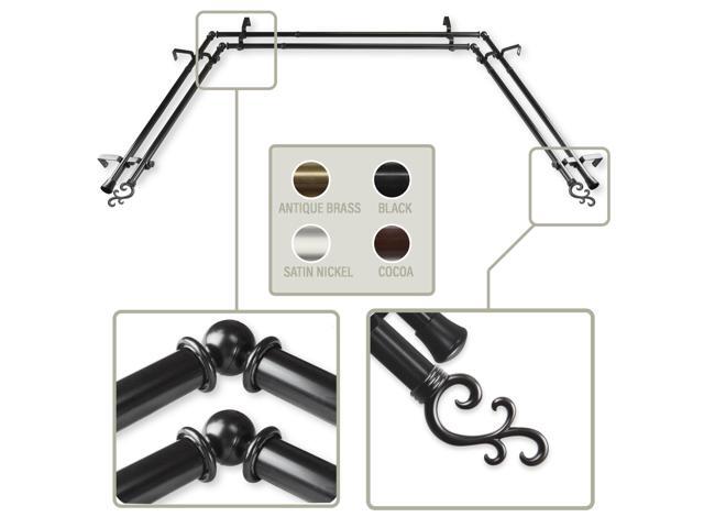 Click here for Mosey 13/16 inch Bay Window Double Curtain Rod 20-... prices