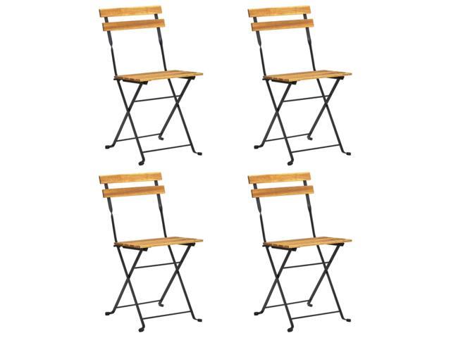 Click here for vidaXL Folding Bistro Chair 4 pcs Solid Acacia Woo... prices