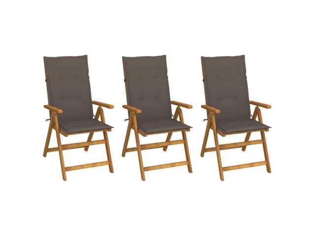 Click here for vidaXL Folding Garden Chairs 3 pcs with Cushions S... prices