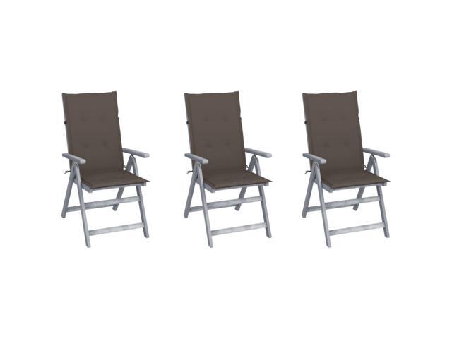Click here for vidaXL Garden Reclining Chairs 3 pcs with Cushions... prices