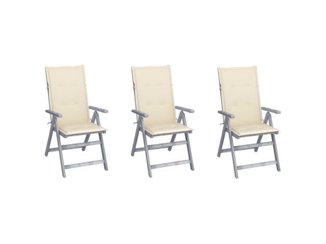 Click here for vidaXL Garden Reclining Chairs 3 pcs with Cushions... prices