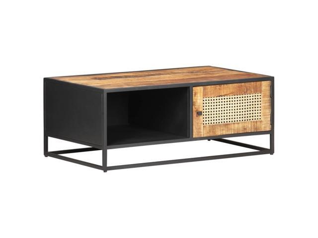 Click here for vidaXL Coffee Table 35.4x19.7x13.8 Rough Mango Woo... prices