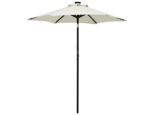 Click here for vidaXL Parasol with LED Lights Sand 78.7x83.1 Alum... prices
