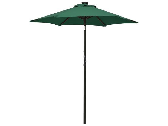 Click here for vidaXL Parasol with LED Lights Green 78.7x83.1 Alu... prices