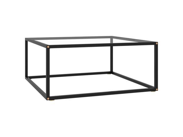 Click here for vidaXL Tea Table Black with Tempered Glass 31.5x31... prices