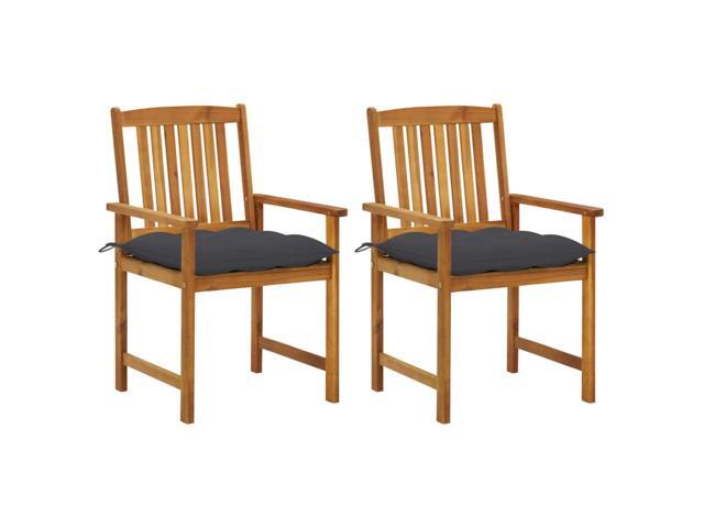 Click here for vidaXL Directors Chairs with Cushions 2 pcs Solid... prices
