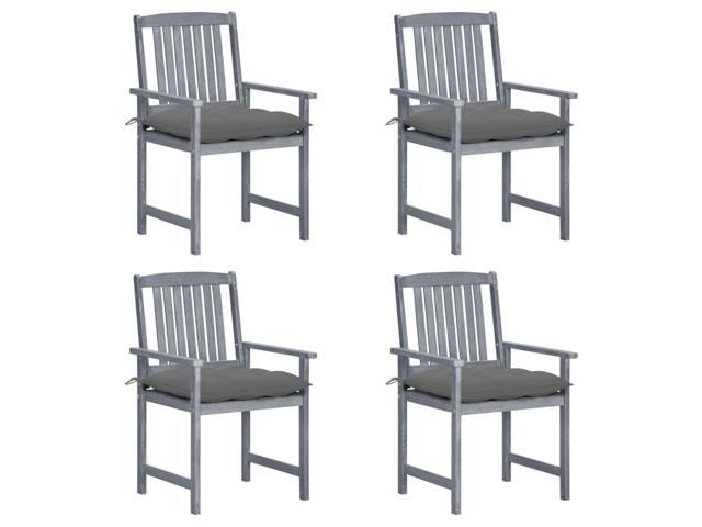 Click here for vidaXL Directors Chairs with Cushions 4 pcs Gray S... prices