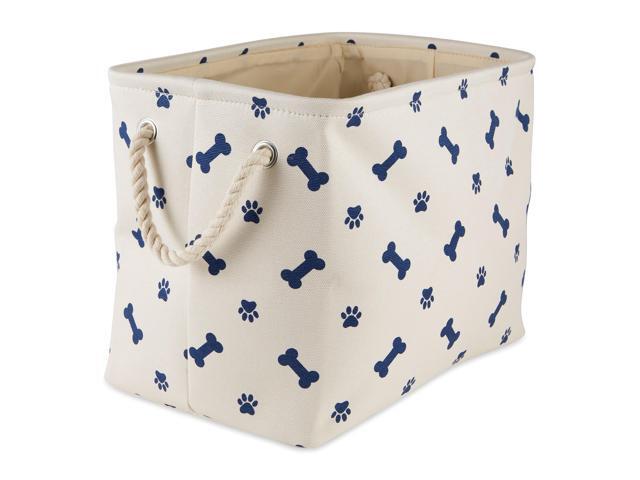 Click here for DII Polyester Bin Paw/Bone Nautical Blue Rectangle... prices