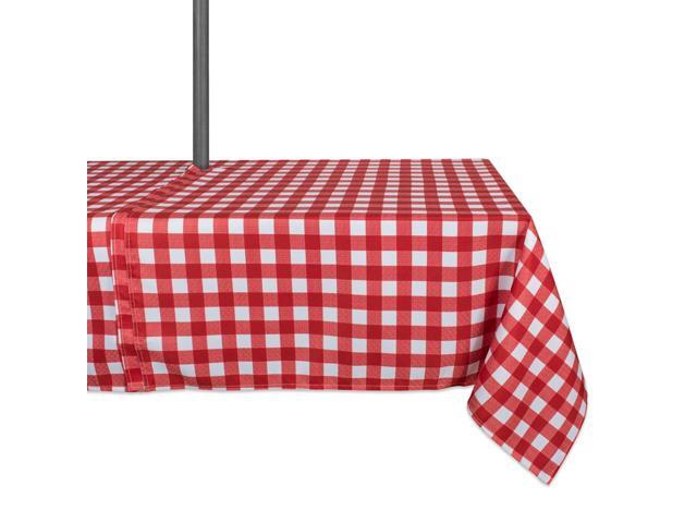 Click here for DII Red Check Outdoor Tablecloth With Zipper prices
