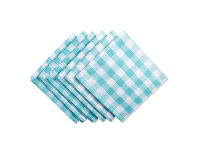 Click here for DII Aqua/White Checkers Napkin (Set of 6) prices
