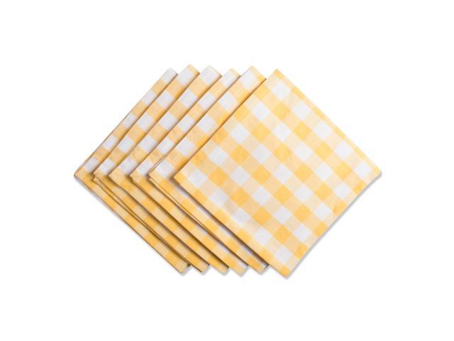 Click here for DII Yellow/White Checkers Napkin (Set of 6) prices