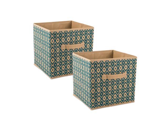 Click here for DII Nonwoven Polyester Cube Ikat Teal Square (Set... prices