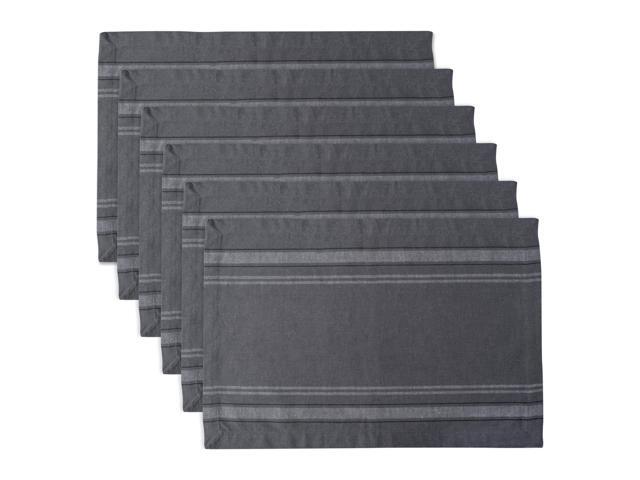 Click here for DII Gray Chambray French Stripe Placemat (Set of 6... prices