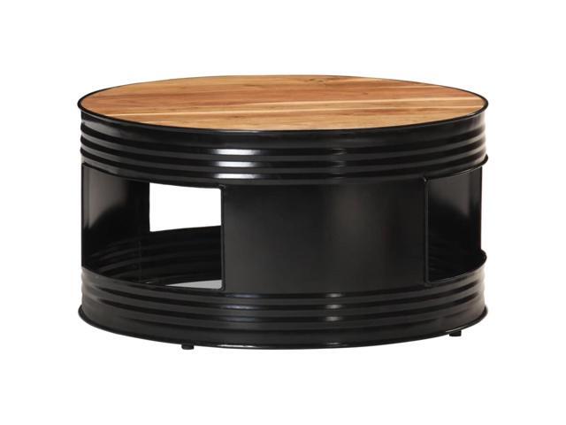 Click here for vidaXL Coffee Table Black 26.8x26.8x14.2 Solid Aca... prices