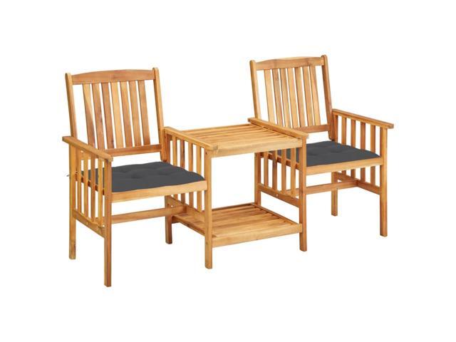 Click here for vidaXL Garden Chairs with Tea Table and Cushions S... prices