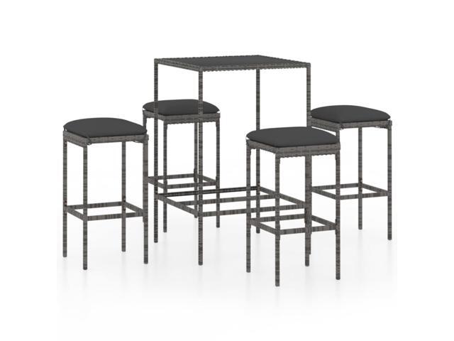 Click here for vidaXL 5 Piece Garden Bar Set with Cushions Poly R... prices