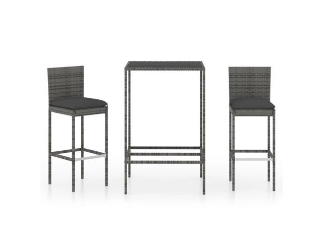 Click here for vidaXL 3 Piece Garden Bar Set with Cushions Poly R... prices