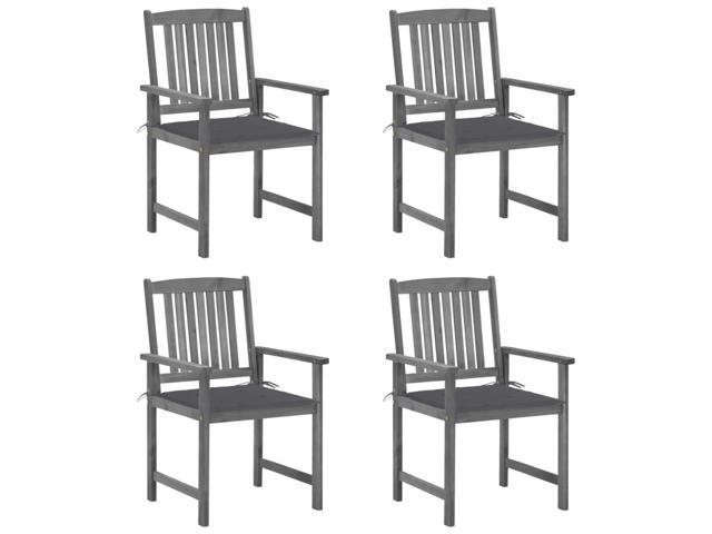 Click here for vidaXL Directors Chairs with Cushions 4 pcs Gray S... prices