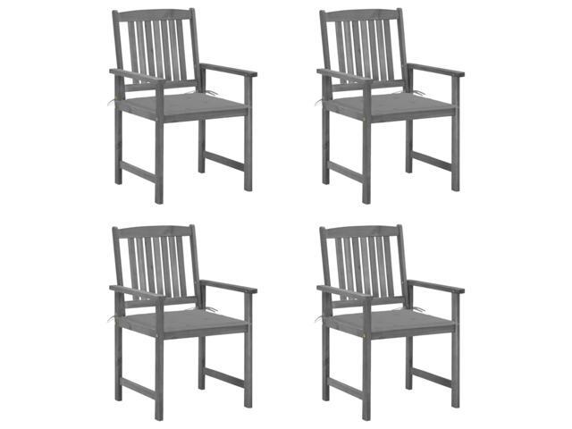 Click here for vidaXL Directors Chairs with Cushions 4 pcs Gray S... prices