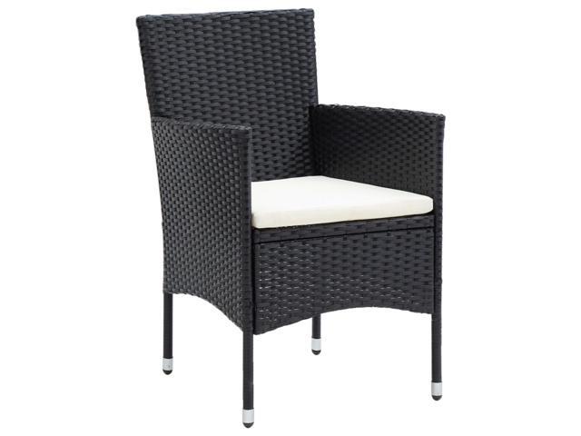Click here for vidaXL Patio Dining Chairs 4 pcs Poly Rattan Black prices