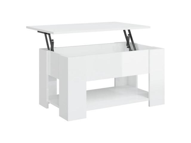 Click here for vidaXL Coffee Table High gloss white Engineered wo... prices