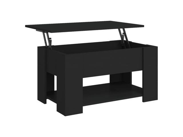 Click here for vidaXL Coffee Table Black Engineered wood Medium A... prices