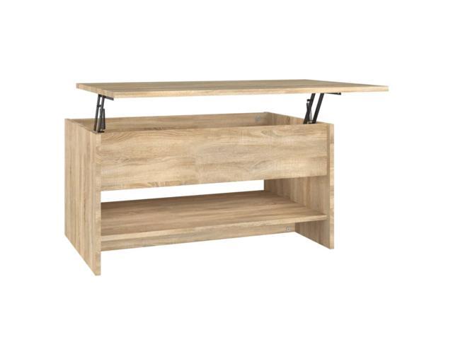 Click here for vidaXL Coffee Table Sonoma Oak Engineered Wood Adj... prices
