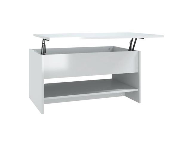 Click here for vidaXL Coffee Table High gloss white Engineered wo... prices