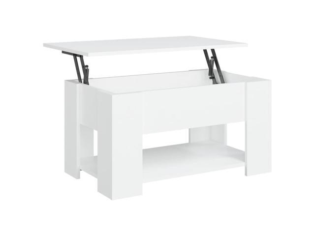 Click here for vidaXL Coffee Table White Engineered Wood Medium H... prices