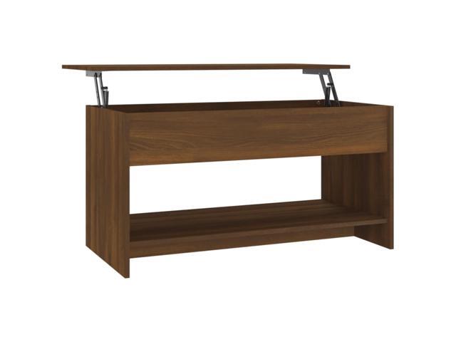 Click here for vidaXL Coffee Table Brown Oak 40.2x19.7x20.7 Engin... prices