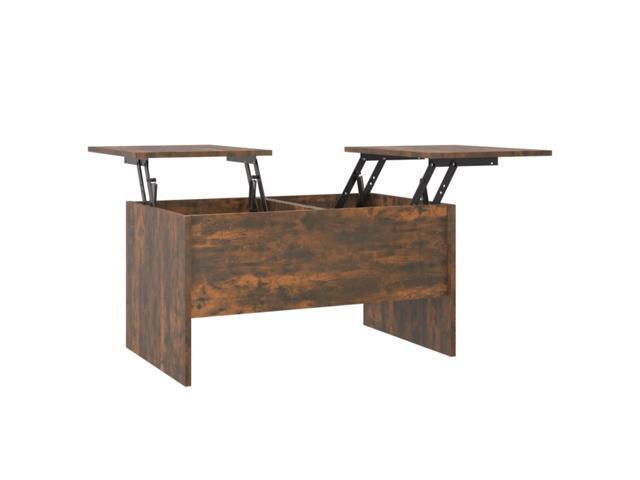 Click here for vidaXL Coffee Table Smoked Oak Engineered Wood Med... prices