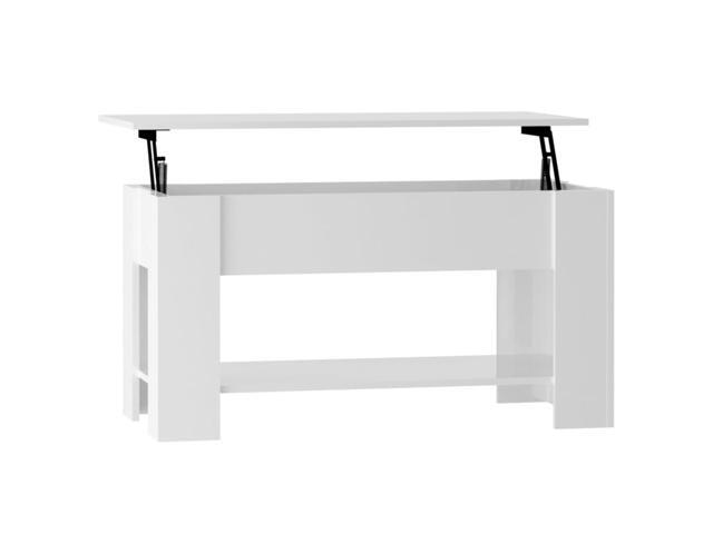 Click here for vidaXL Coffee Table High Gloss White 39.8x19.3x20.... prices