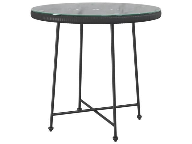 Click here for vidaXL Dining Table Black 31.5Tempered Glass and S... prices