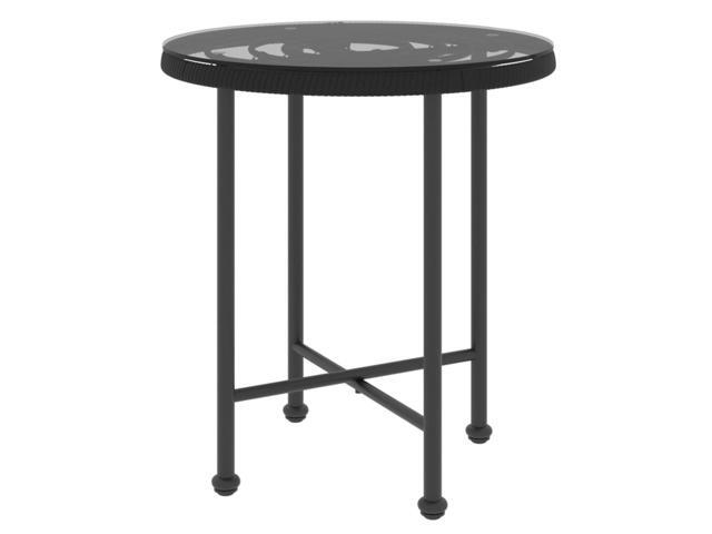Click here for vidaXL Dining Table Black 19.7Tempered Glass and S... prices