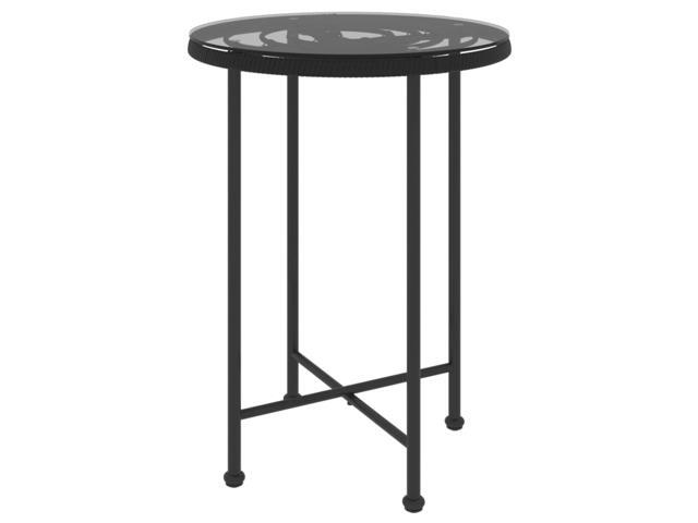 Click here for vidaXL Dining Table Black 21.7Tempered Glass and S... prices