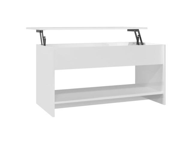 Click here for vidaXL Coffee Table High Gloss White 40.2x19.7x20.... prices