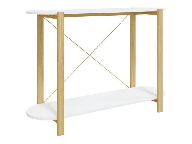 Click here for vidaXL Console Table White 43.3x15x29.5 Engineered... prices