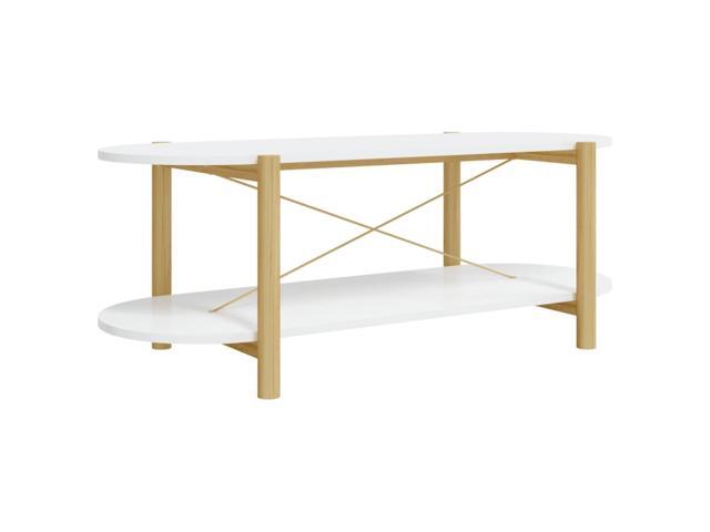 Click here for vidaXL Coffee Table White 43.3x18.9x15.7 Engineere... prices
