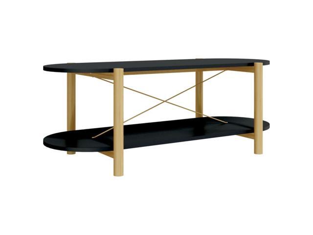 Click here for vidaXL Coffee Table Black 43.3x18.9x15.7 Engineere... prices