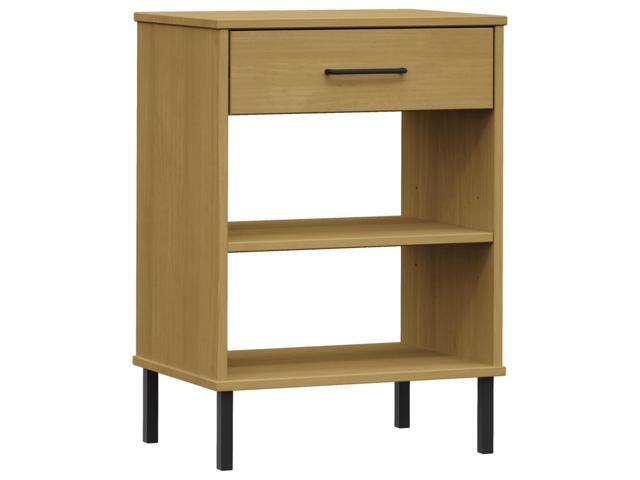 Click here for vidaXL Console Cabinet with Metal Legs Brown Solid... prices