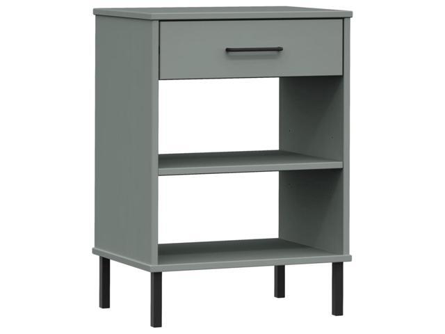 Click here for vidaXL Console Cabinet with Metal Legs Gray Solid... prices