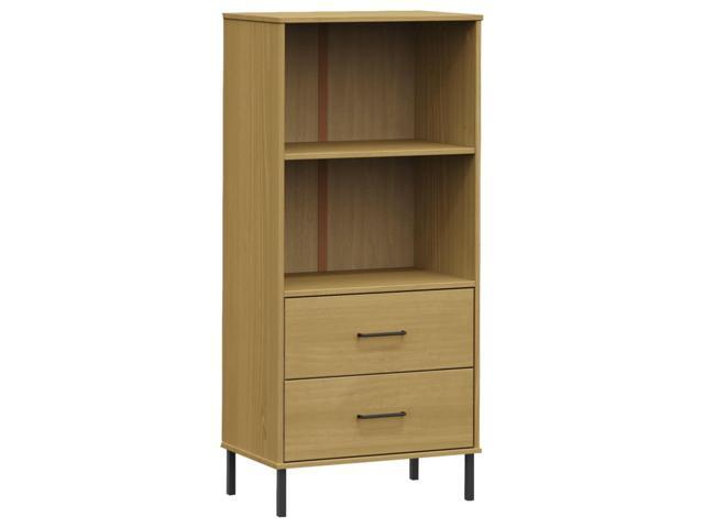 Click here for Bookcase with 2 Drawers Brown 23.6x13.8x50.6 Solid... prices