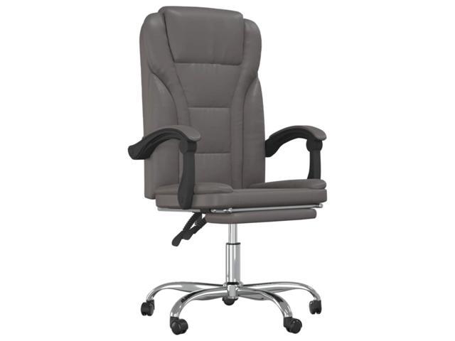 Click here for vidaXL Reclining Office Chair Gray Faux Leather prices