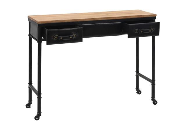 Click here for vidaXL Console Table with Castors 39.4x13x31.5 Sol... prices