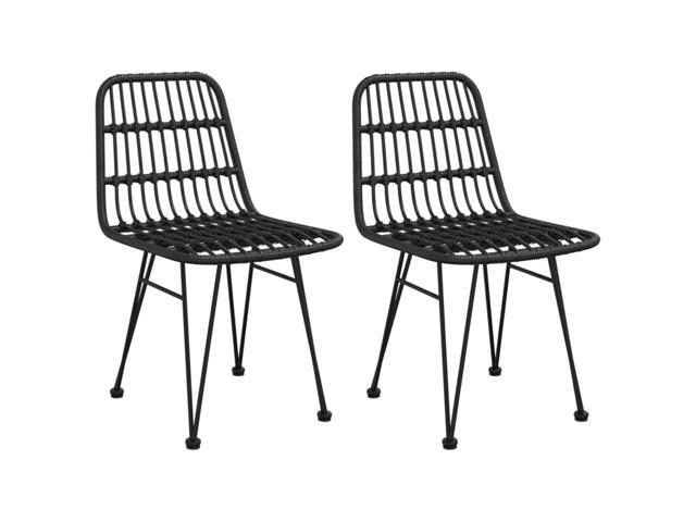 Click here for vidaXL Patio Chairs 2 pcs Black 18.9x24.4x33.1 PE... prices