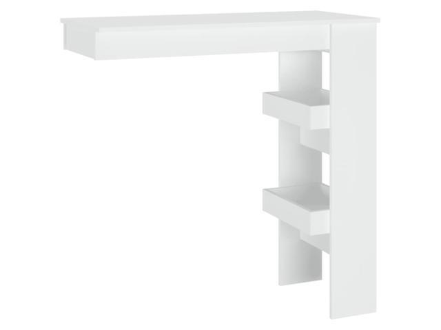 Click here for vidaXL Wall Bar Table White 40.2x17.7x40.7 Enginee... prices