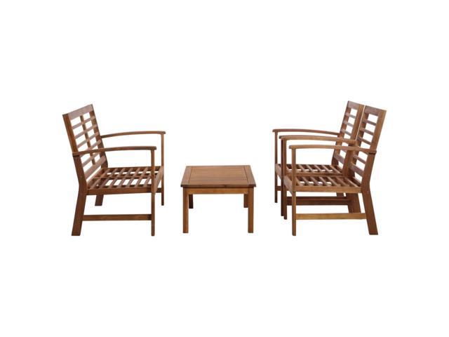 Click here for vidaXL 4 Piece Patio Lounge Set Solid Acacia Wood... prices
