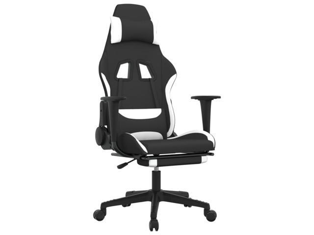 Click here for vidaXL Gaming Chair with Footrest Black and White... prices