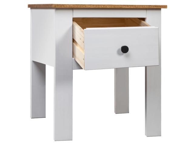 Click here for vidaXL Bedside Cabinet White 18.1x15.7x22.4 Pine P... prices